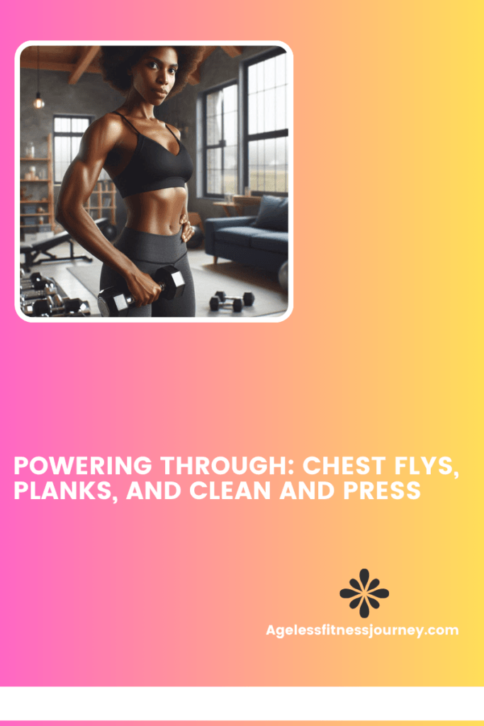 Powering Through: Chest Flys, Planks, And Clean And Press - Ageless Fitness Journey